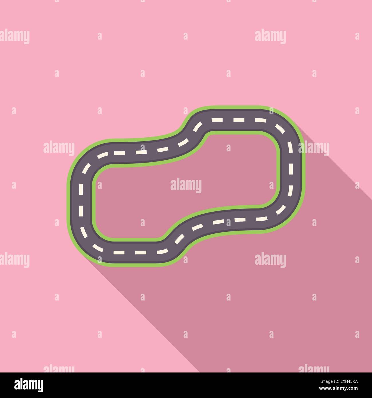 Car driving on winding road Stock Vector Images - Alamy