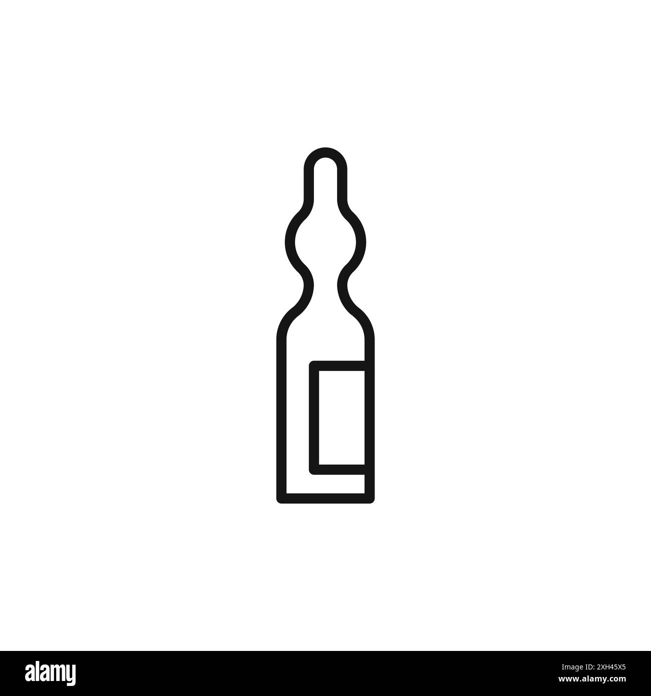 vial medical icon logo sign vector outline in black and white color ...