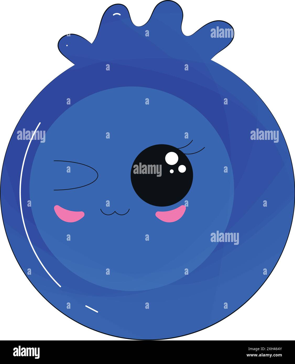 Cute blueberry character cartoon Vector illustration Stock Vector Image ...