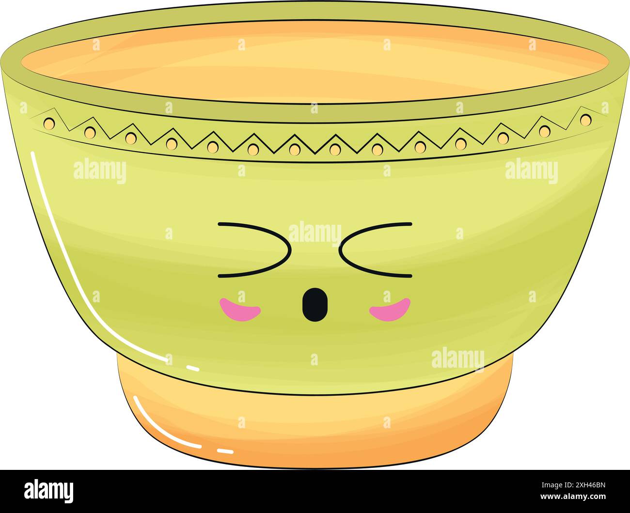 Amazed empty food bowl Character cartoon Vector illustration Stock ...