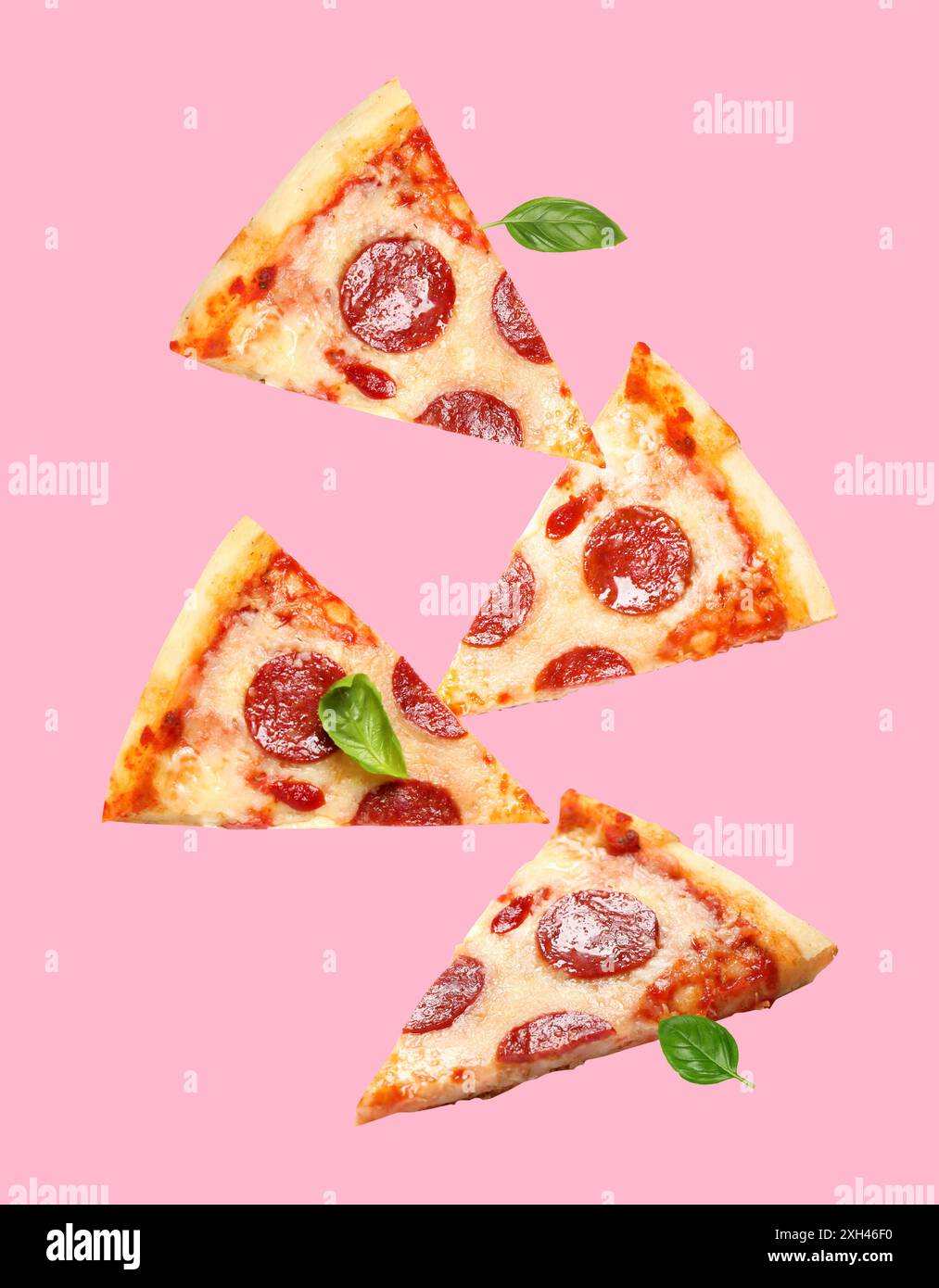 Background flying pizza slices hi-res stock photography and images - Alamy