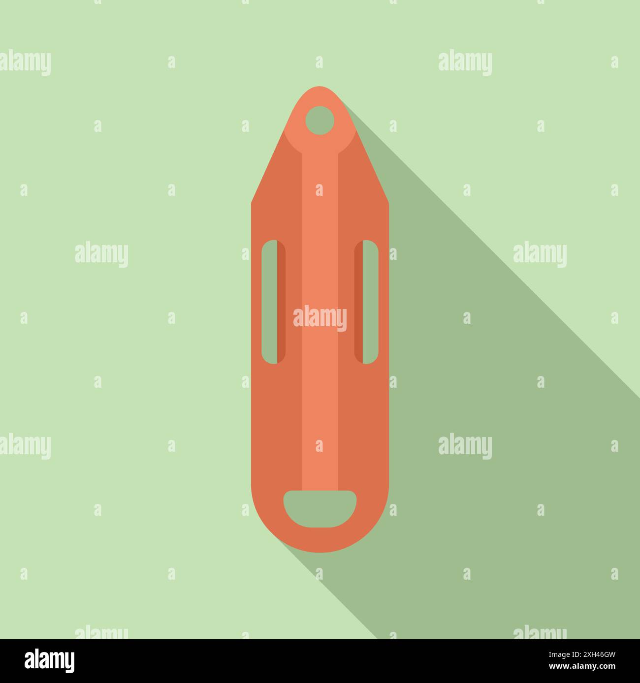 Rescue torpedo buoy floating on the water, an essential tool for ...