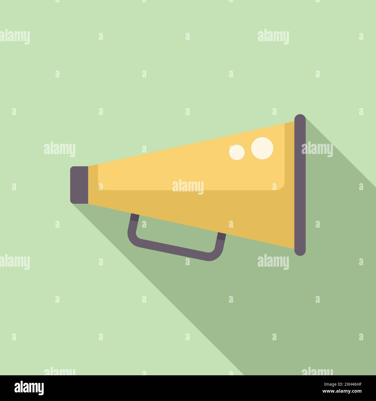 Yellow megaphone announcing important information, public announcement ...