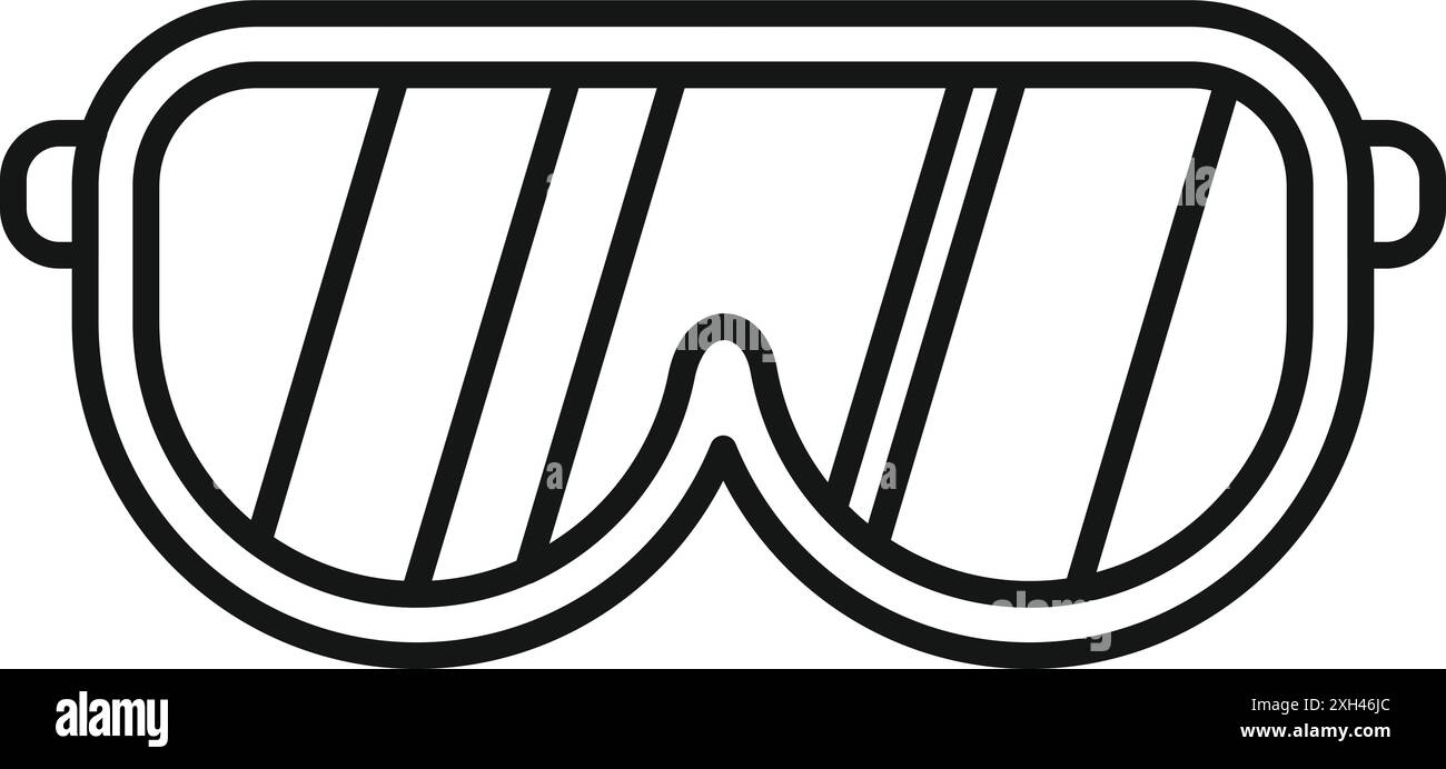 Line drawing of protective glasses emphasizing the importance of ...