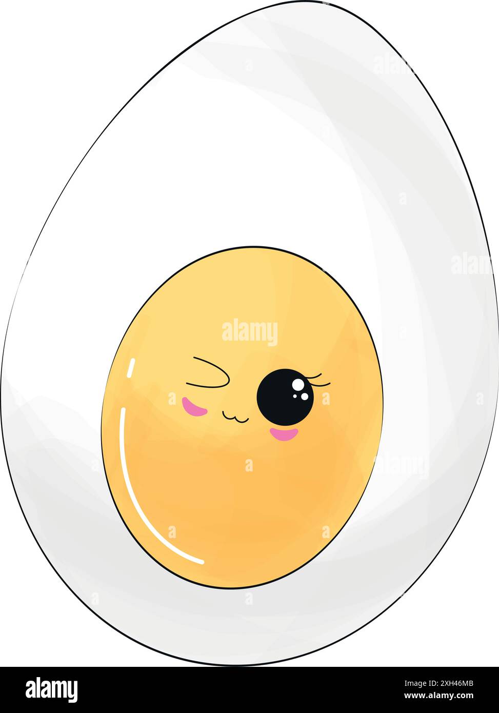 Cute egg character cartoon Vector illustration Stock Vector Image & Art ...