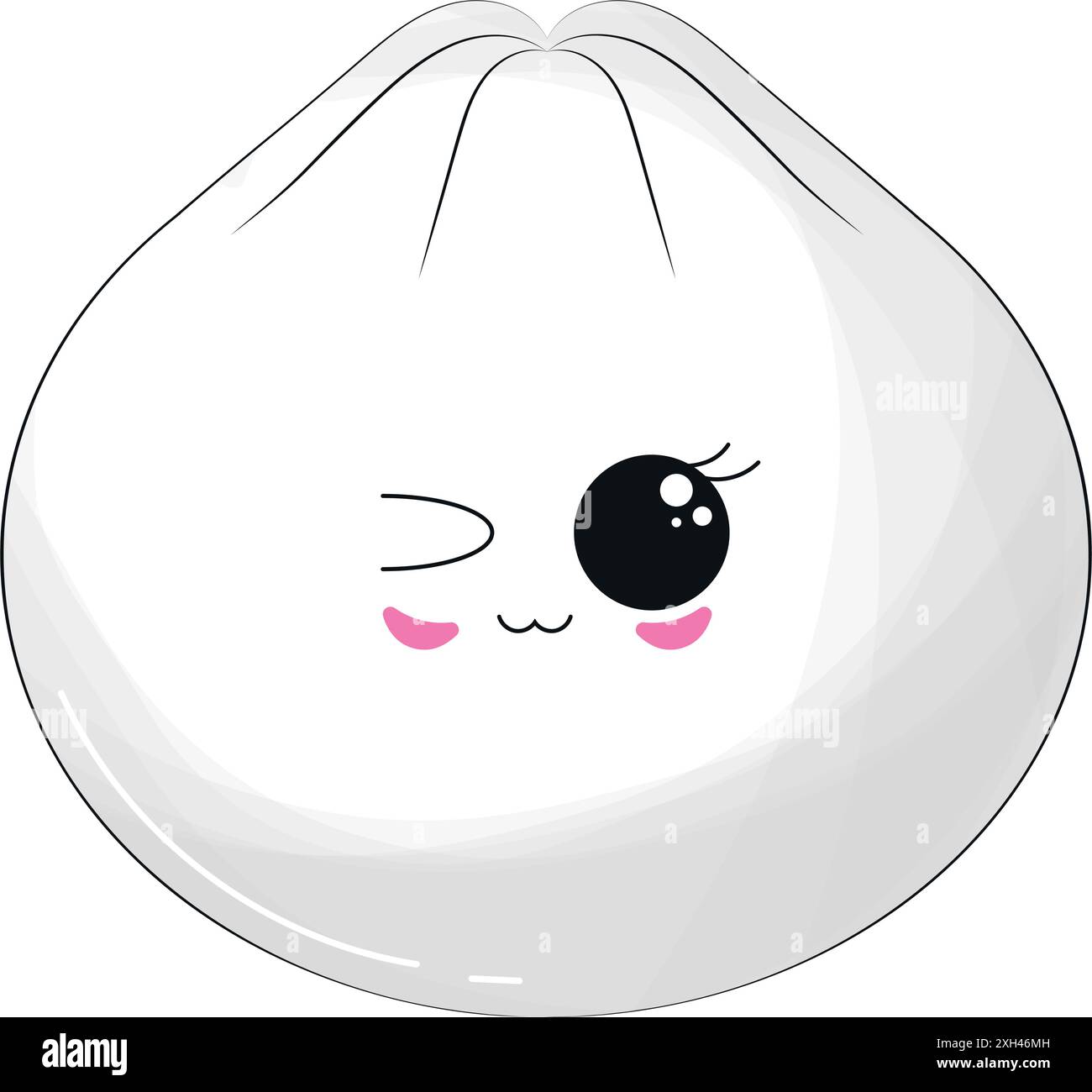 Cute dumpling character cartoon Vector illustration Stock Vector Image ...