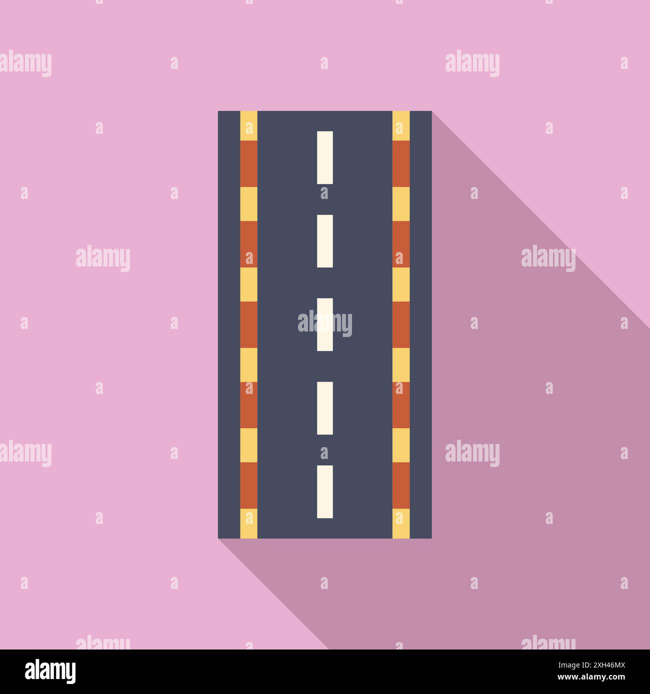 Straight road marking is dividing the road lane for traffic safety ...