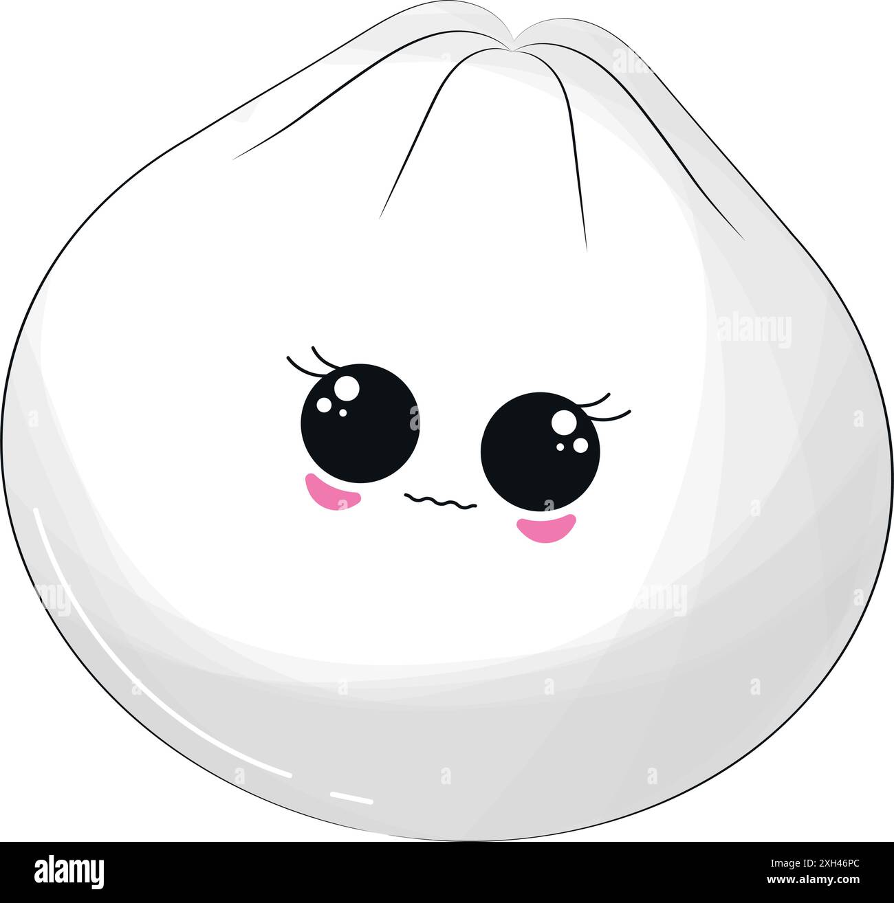 Cute dumpling character cartoon Vector illustration Stock Vector Image ...