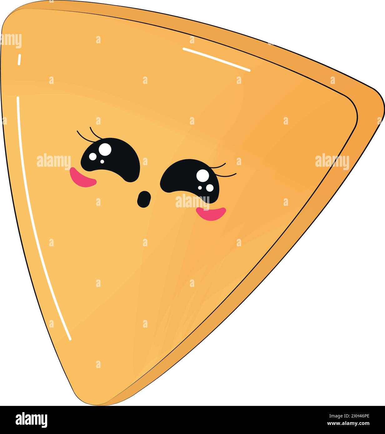 Cute nacho character cartoon Vector illustration Stock Vector Image ...