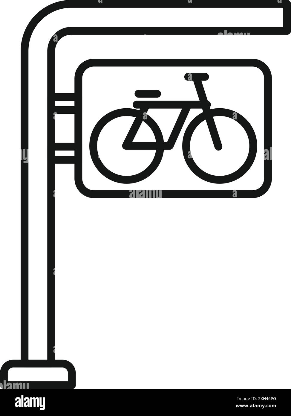 Minimalist line drawing of a sign indicating a designated parking area ...