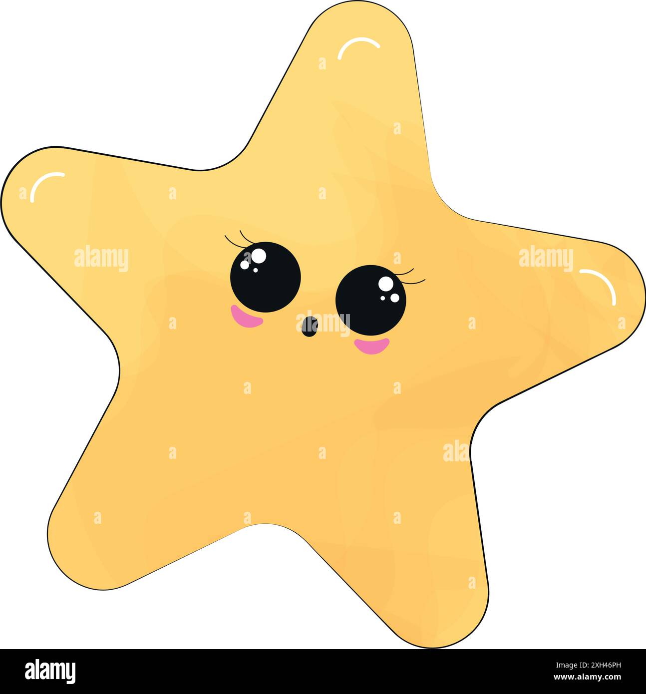Cute star character cartoon Vector illustration Stock Vector Image ...