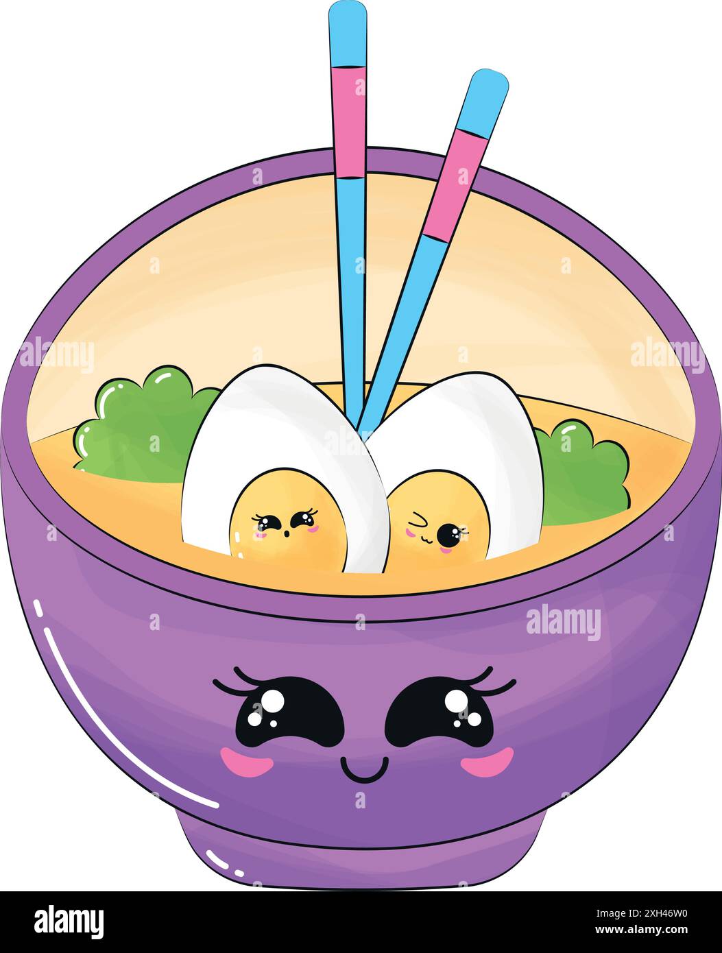 Happy cute bowl cartoon Vector illustration Stock Vector Image & Art ...
