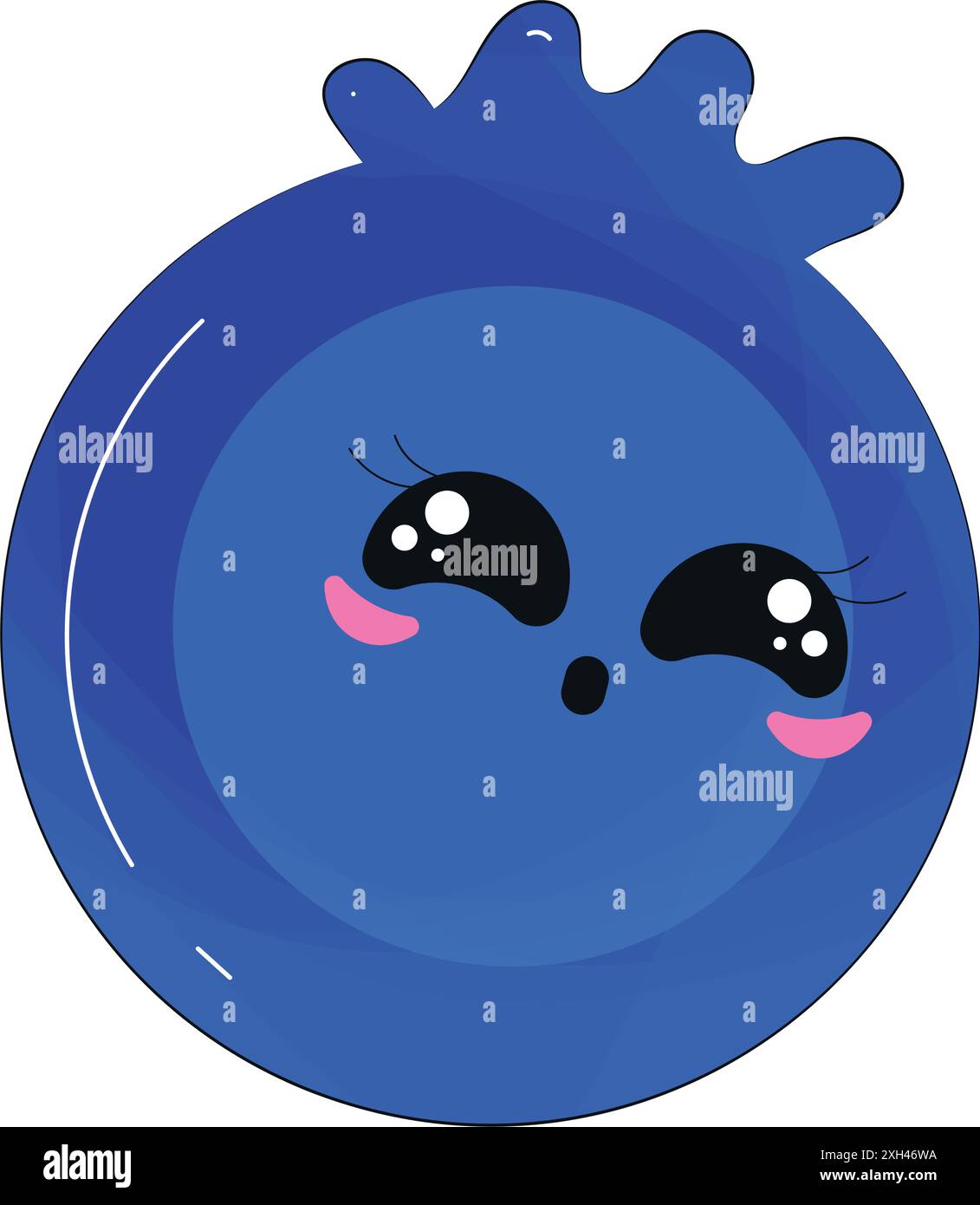 Cute blueberry character cartoon Vector illustration Stock Vector Image ...