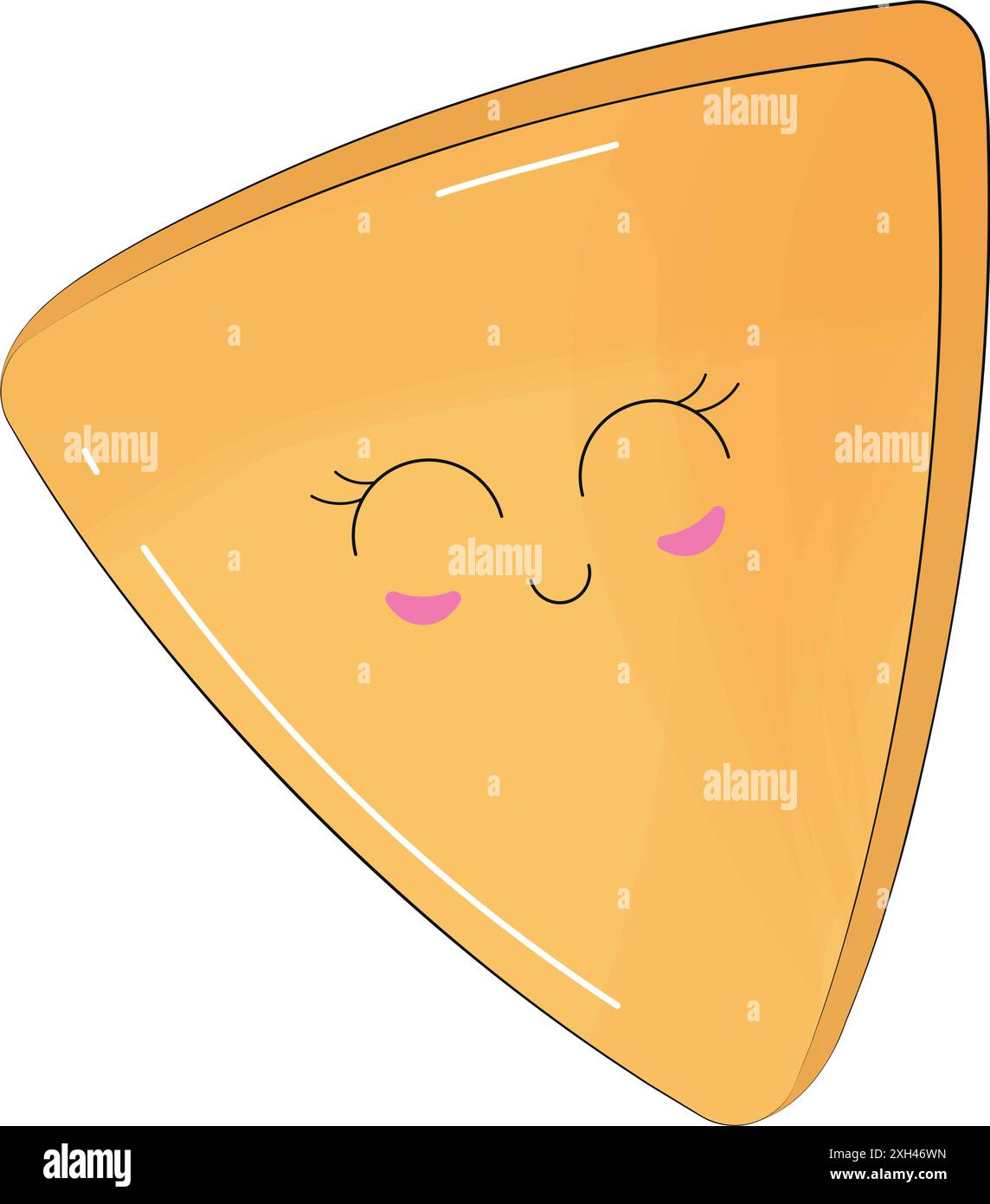 Cute nacho character cartoon Vector illustration Stock Vector Image ...