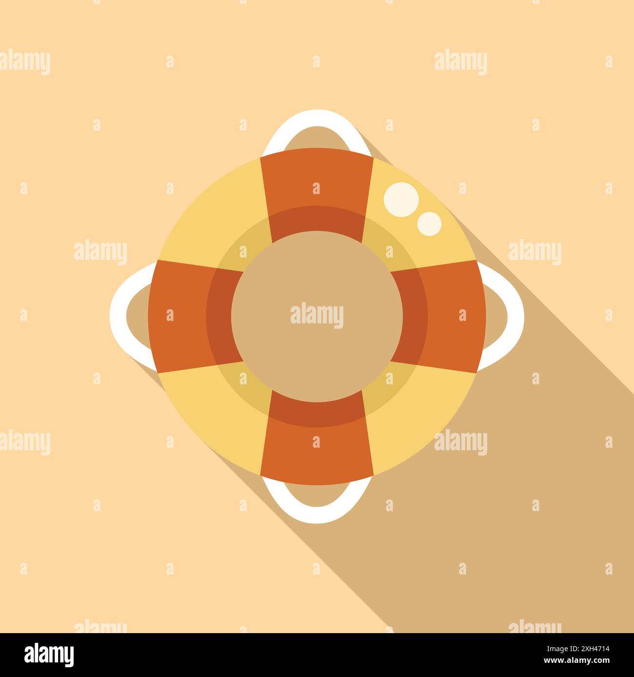 Lifebuoy floating on water, providing security and assistance in ...