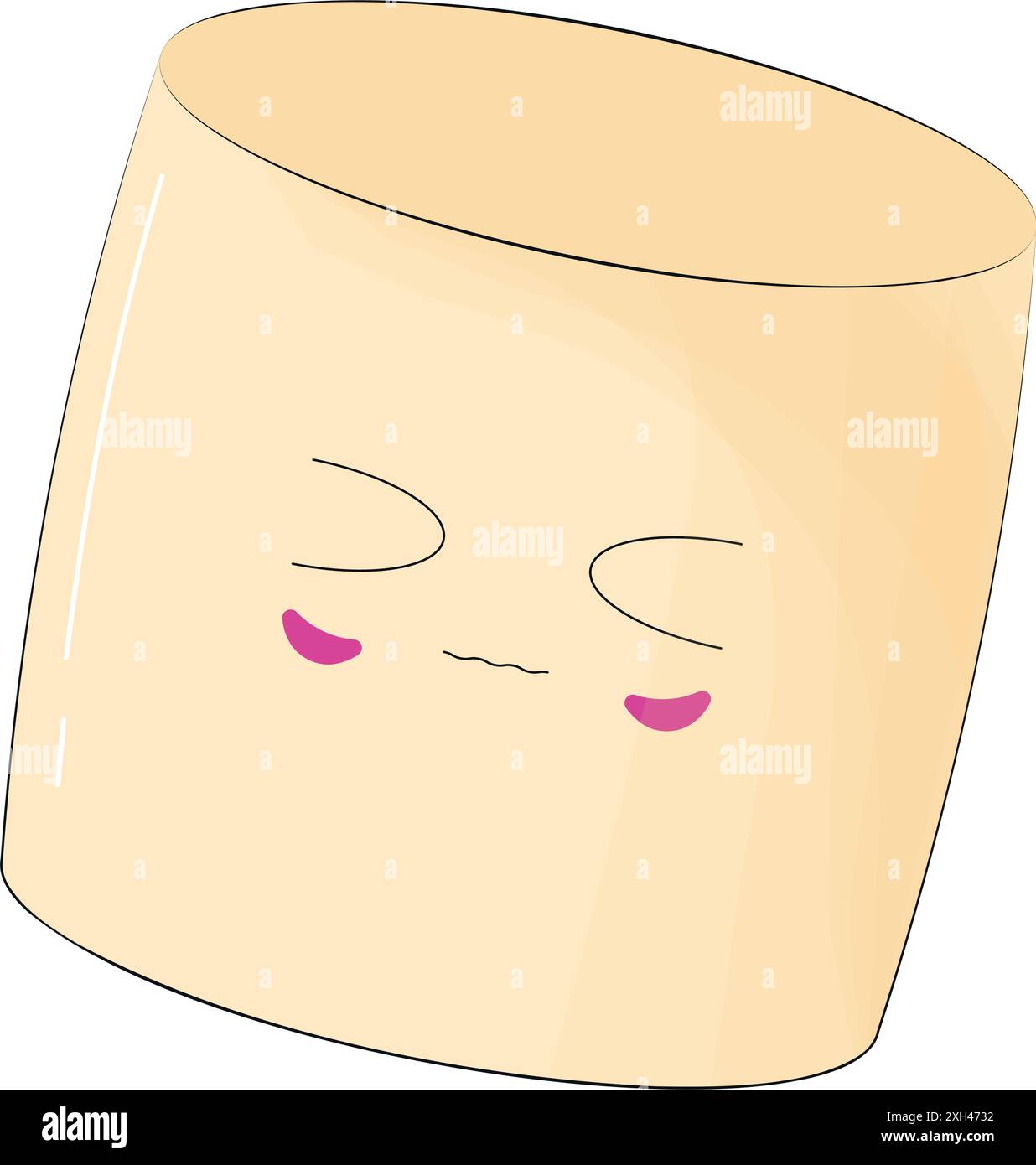 Cute marshmallow character cartoon Vector illustration Stock Vector ...