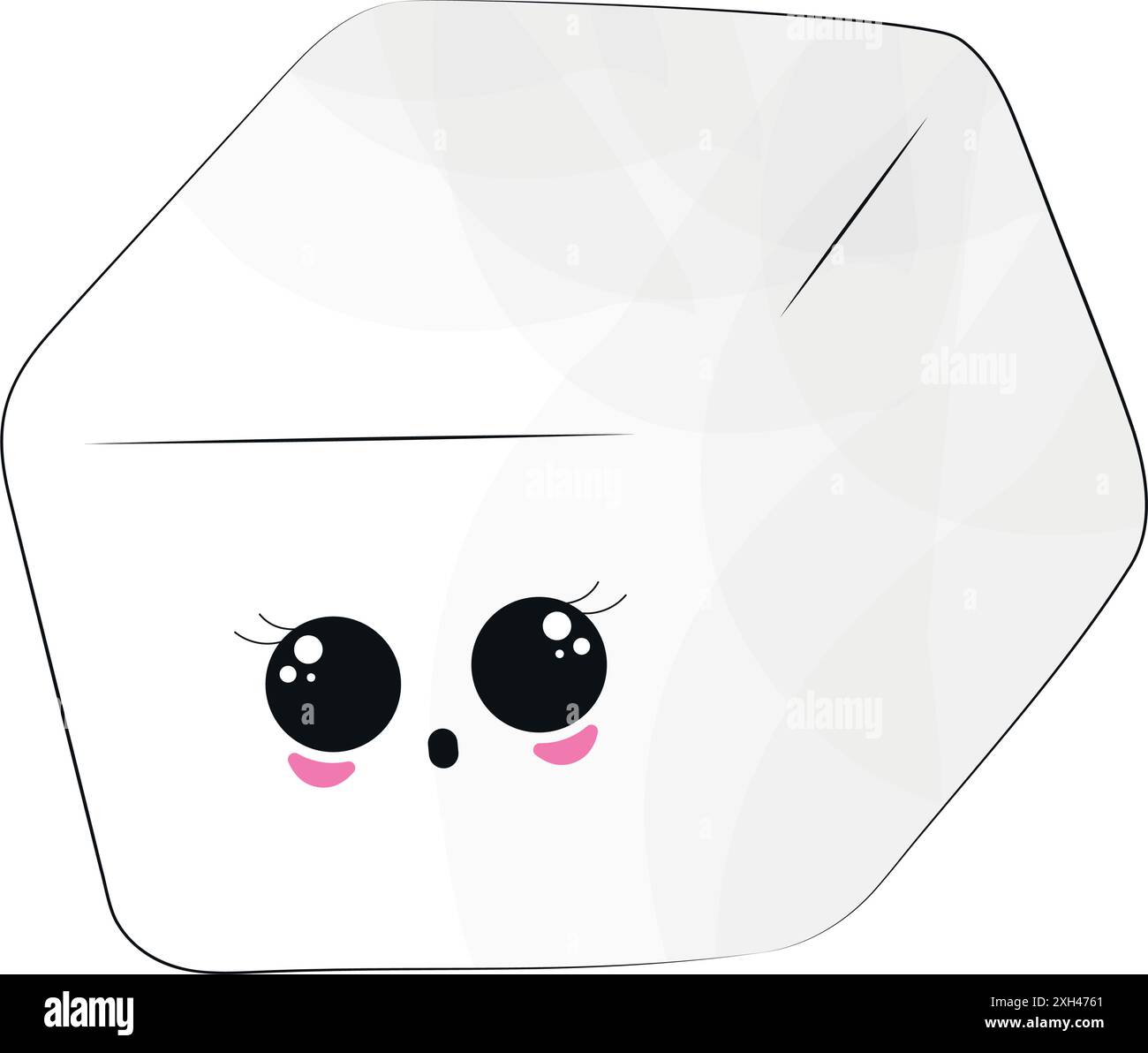 Cute sugar cube character cartoon Vector illustration Stock Vector ...