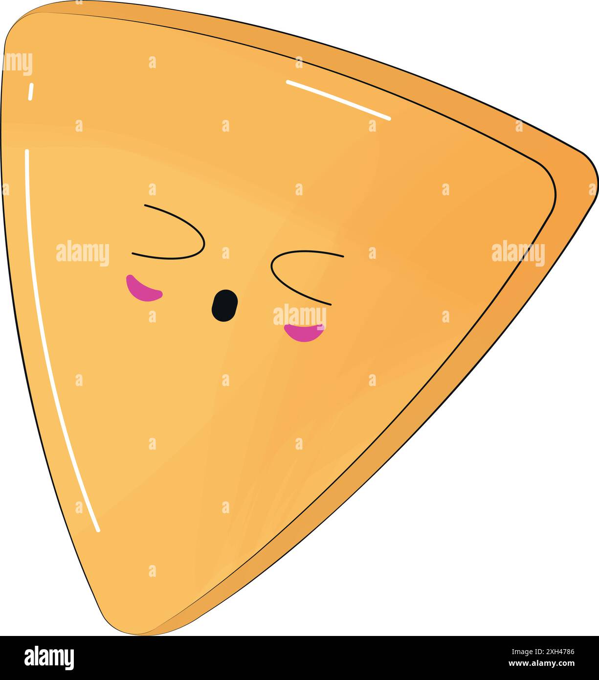 Cute nacho character cartoon Vector illustration Stock Vector Image ...