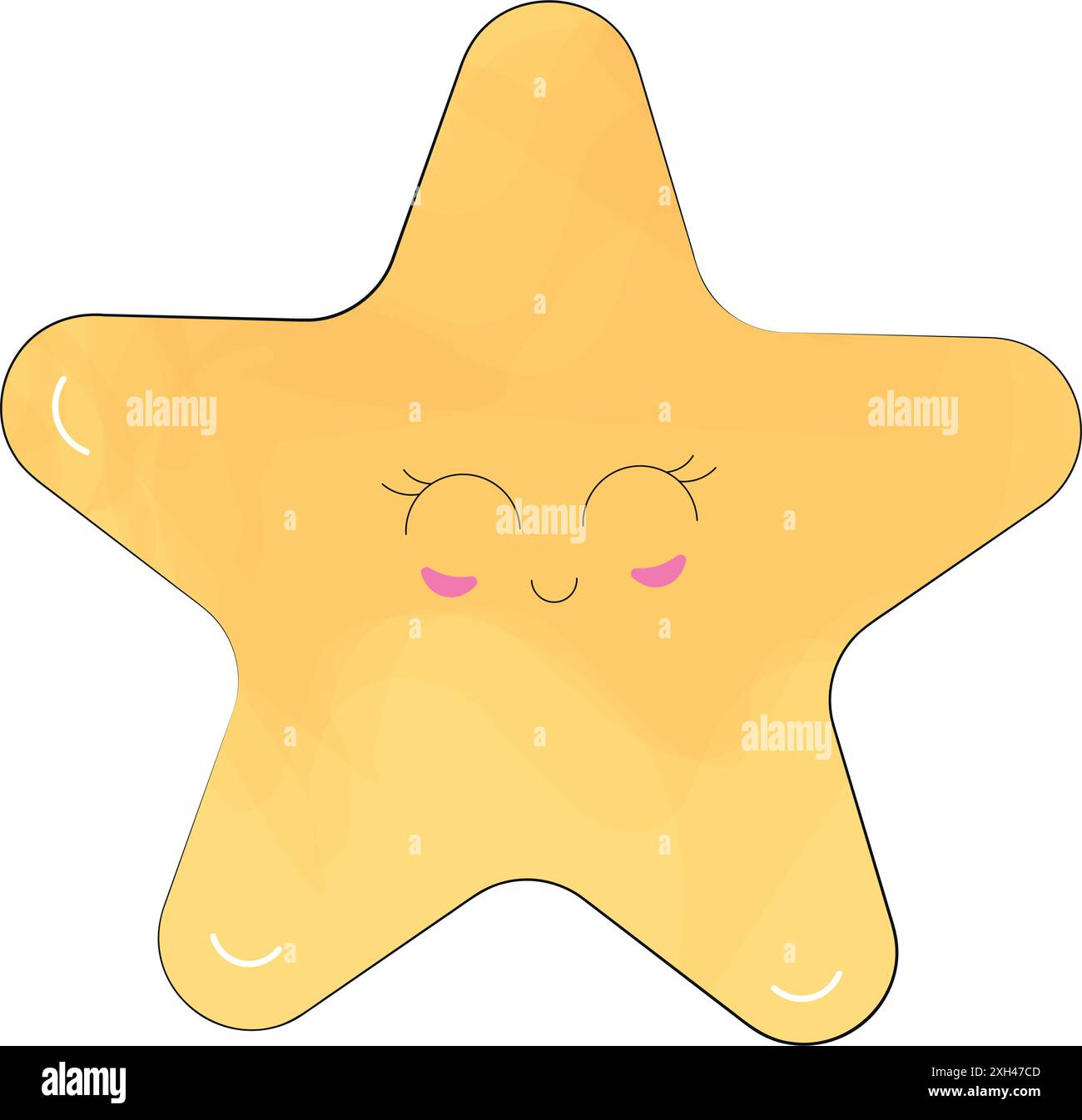 Cute star character cartoon Vector illustration Stock Vector Image ...