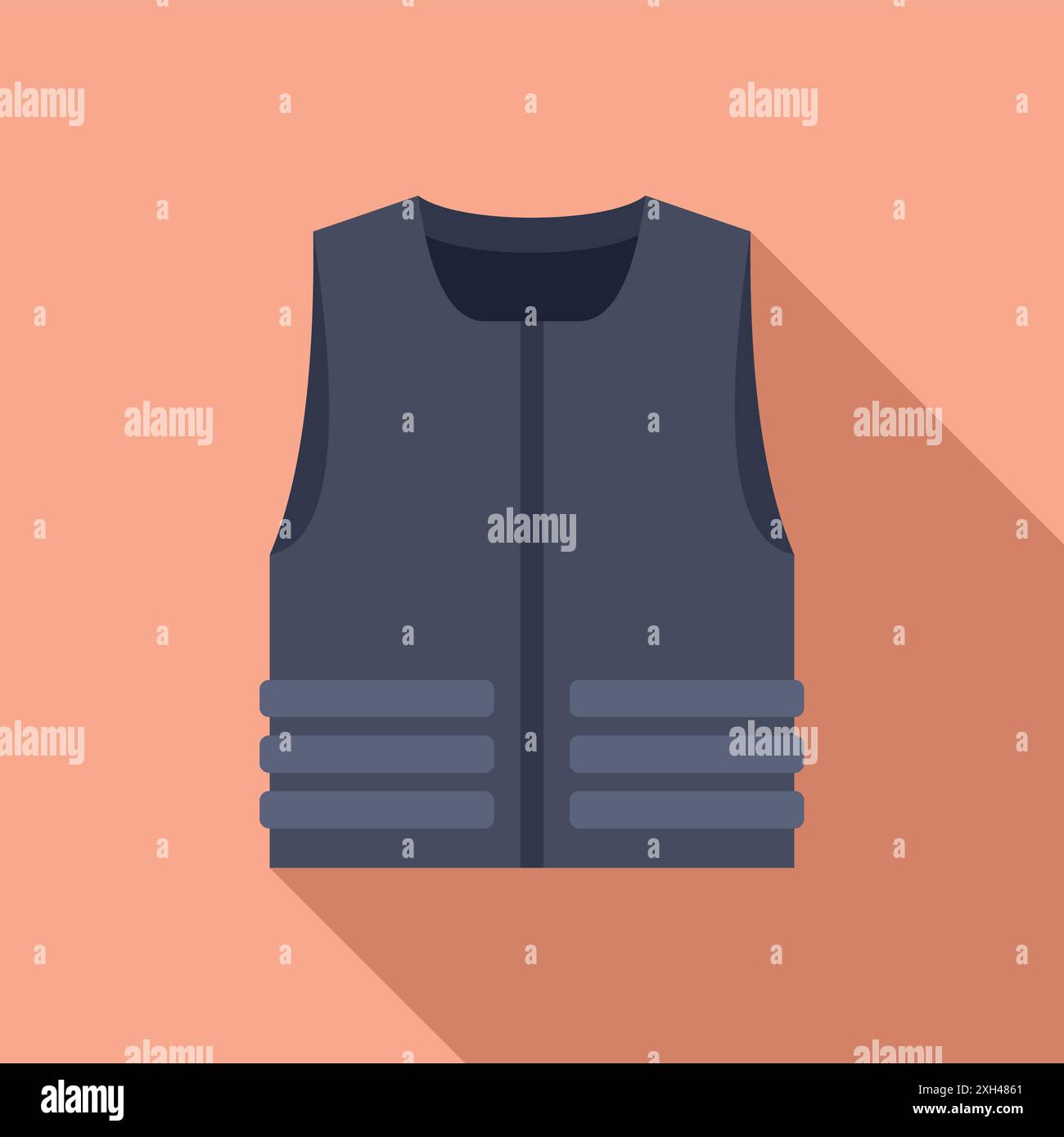 Dark colored bulletproof vest providing protection from gunfire Stock ...