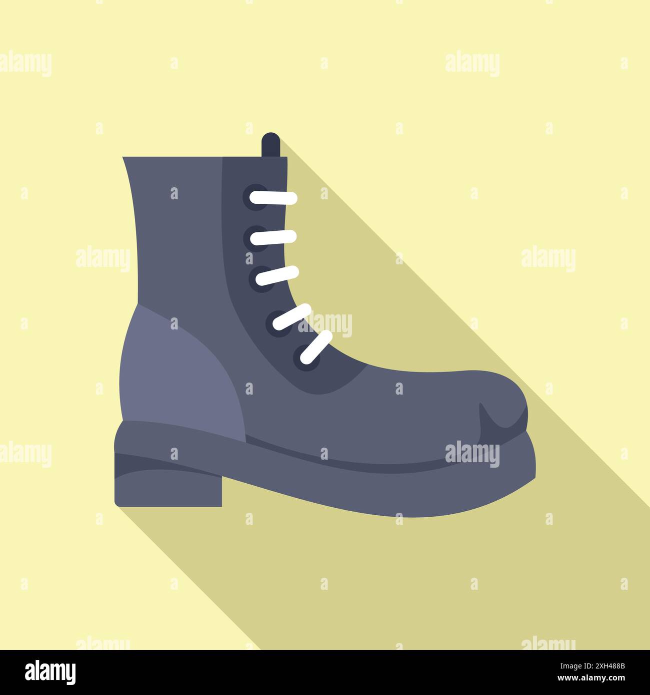 Sturdy hiking boot is standing, ready for trekking through nature and ...