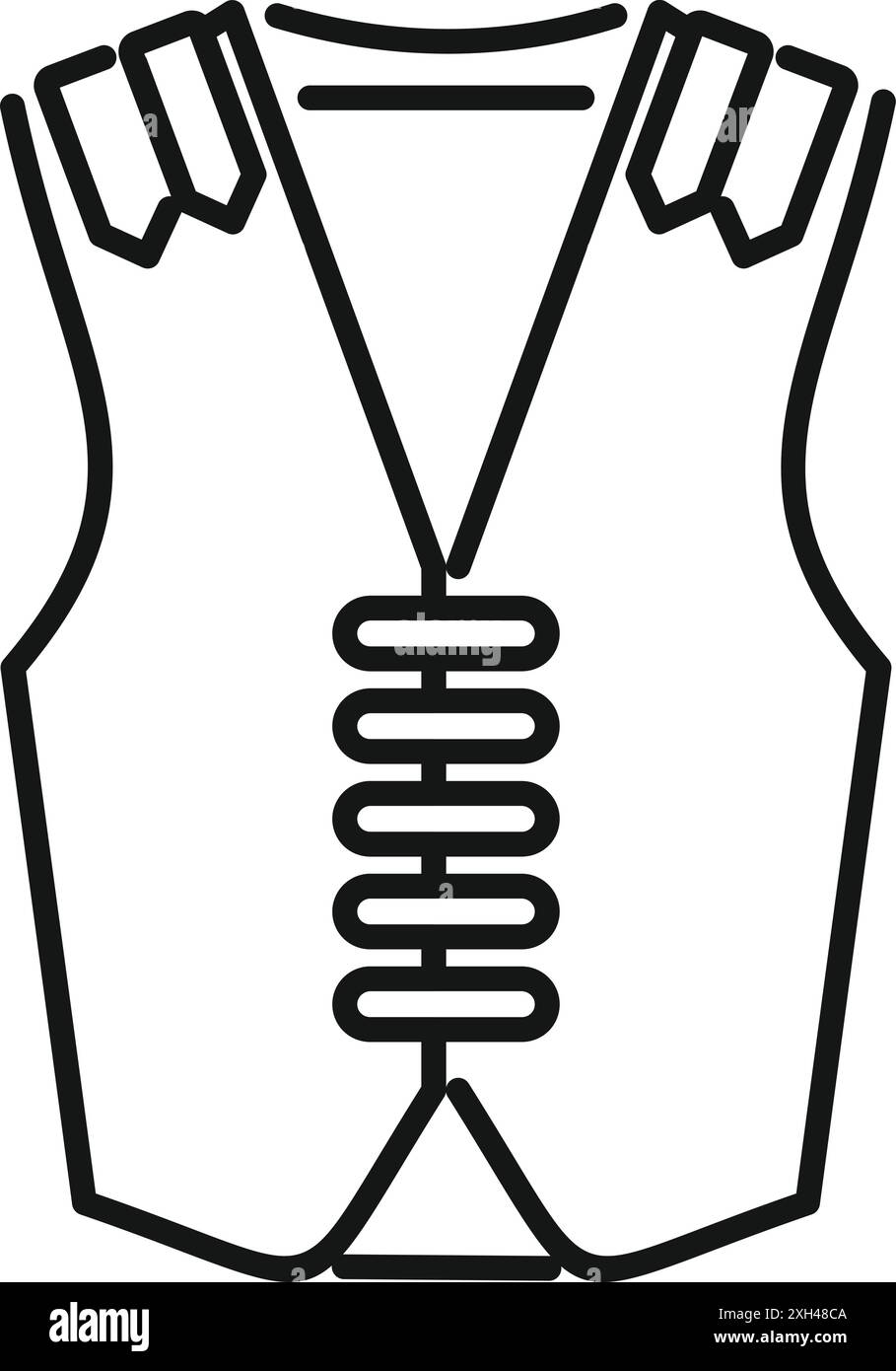 Line drawing of a classic suit vest, perfect for projects related to ...