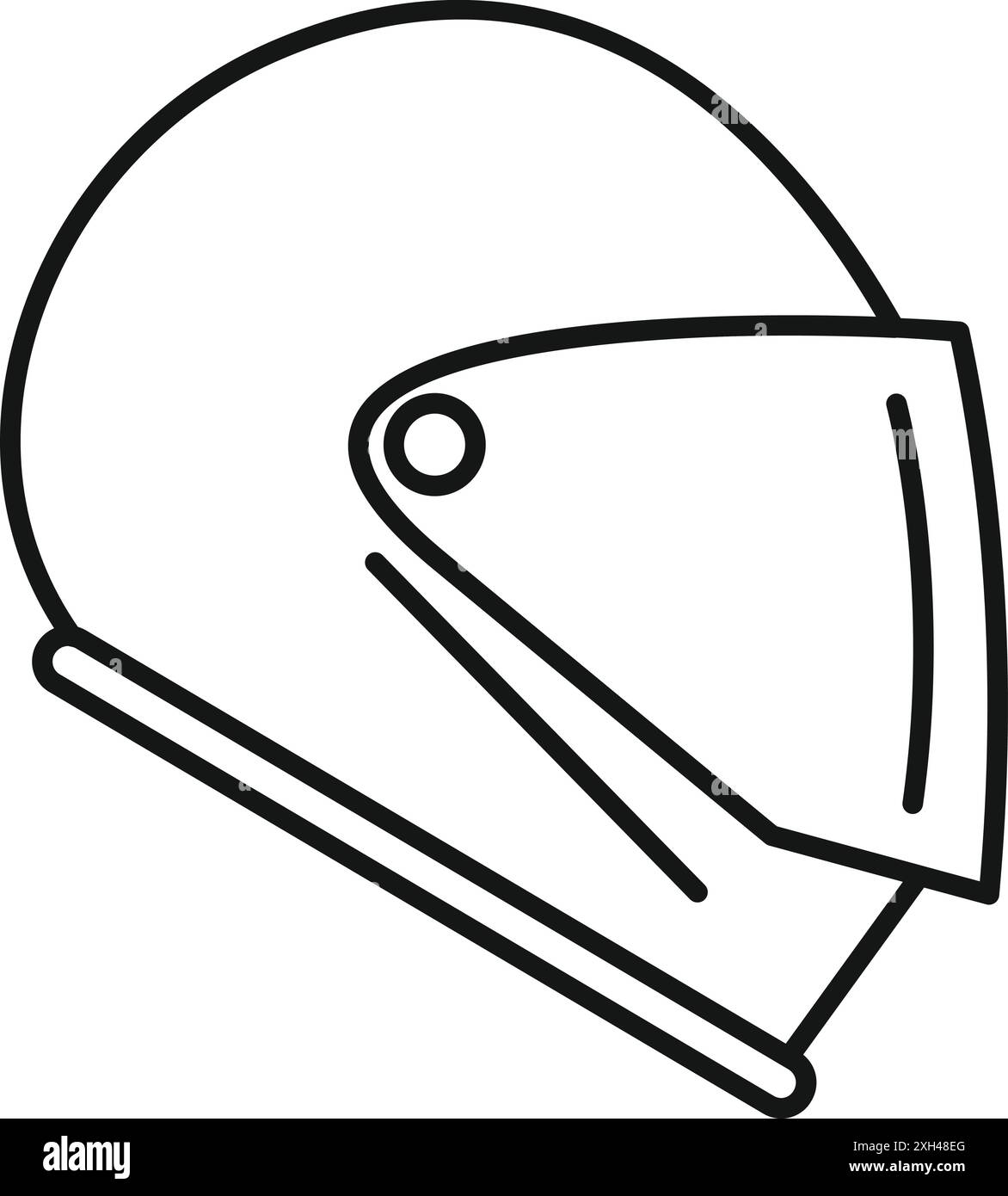 Simple line drawing of a motorcycle helmet, representing safety and ...