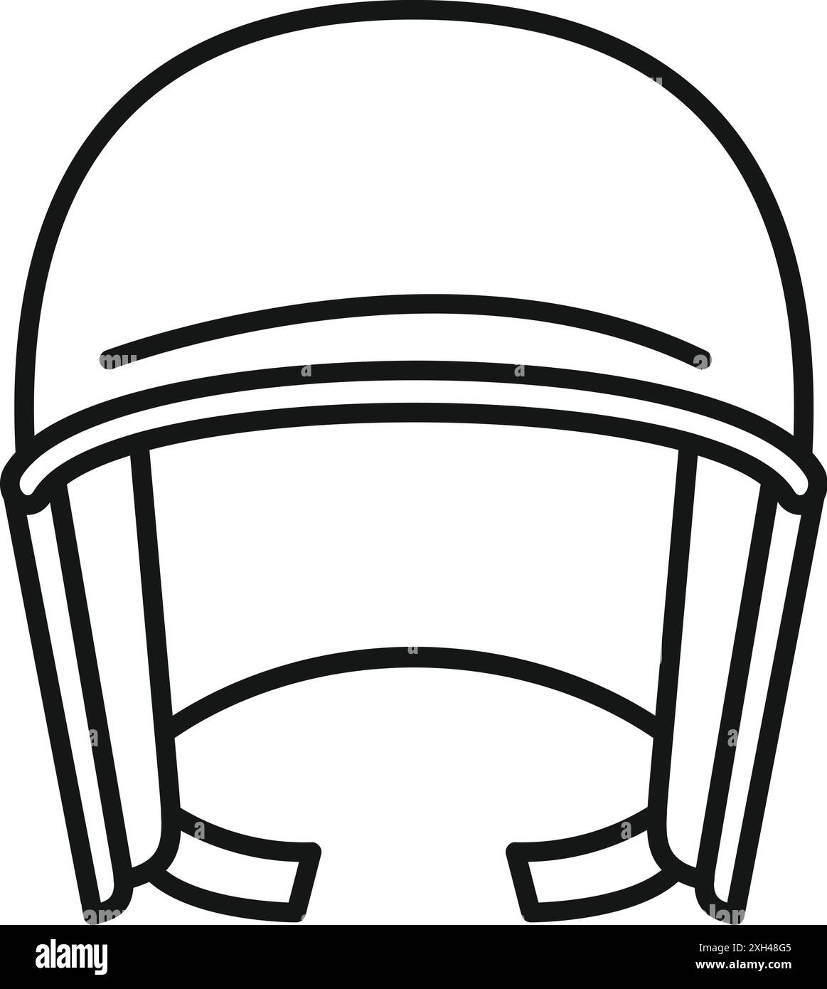 Simple line drawing of an american football helmet, emphasizing safety ...