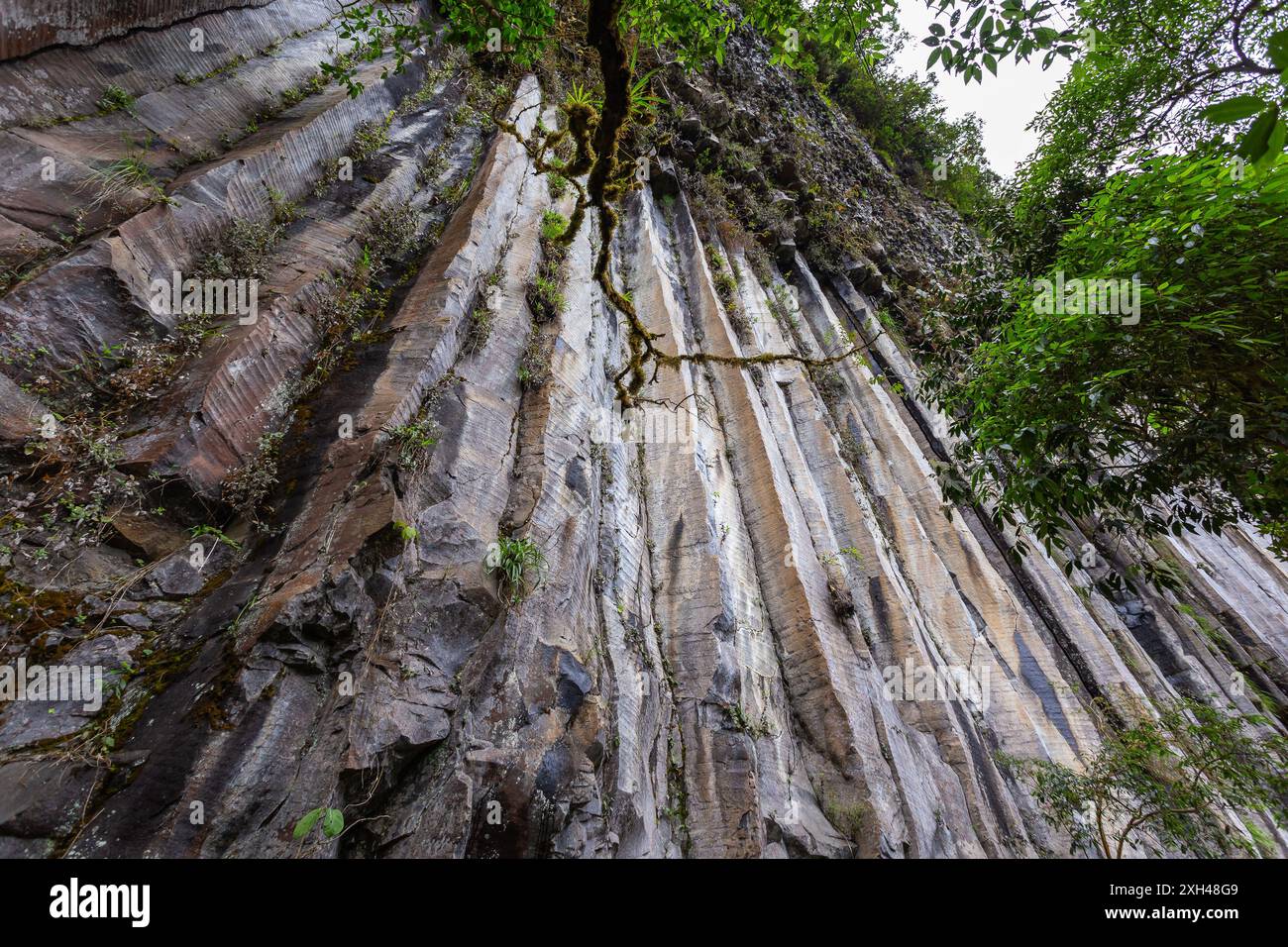 Tangan columns, immense rock walls formed by vertical crystals about 40 ...