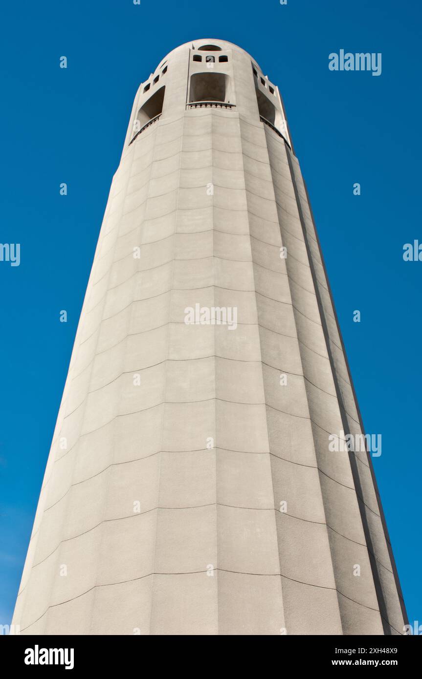 The simple fluted Coit Tower in San Francisco, CA is named for Lillie ...