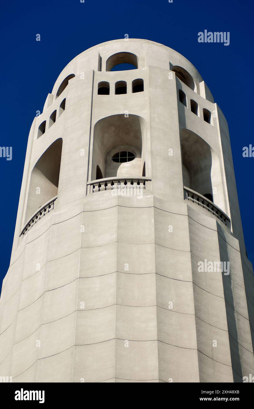 The simple fluted Coit Tower in San Francisco, CA is named for Lillie ...