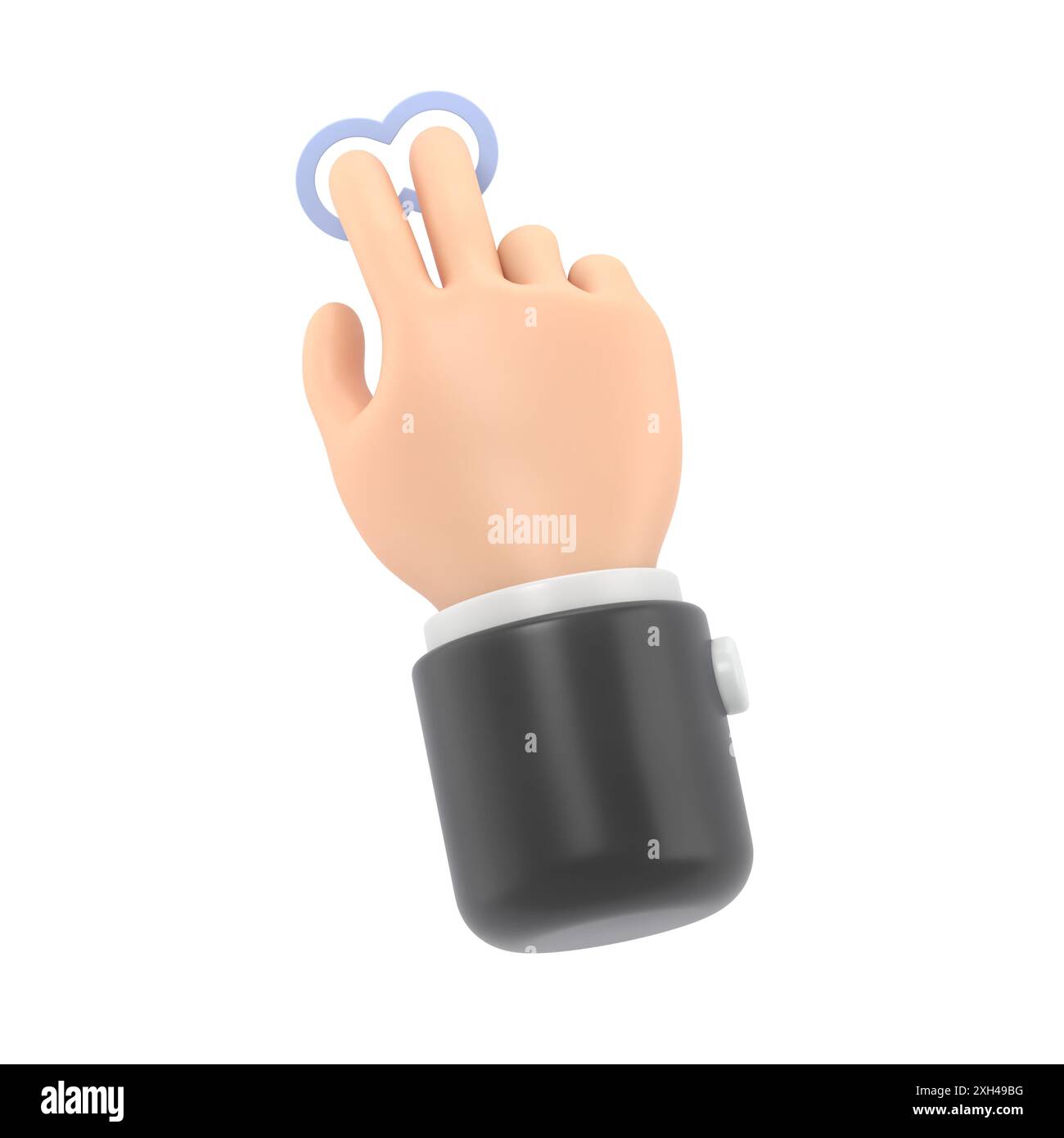 Cartoon Gesture Icon Mockup.Touchscreen gesture line icons.3D ...