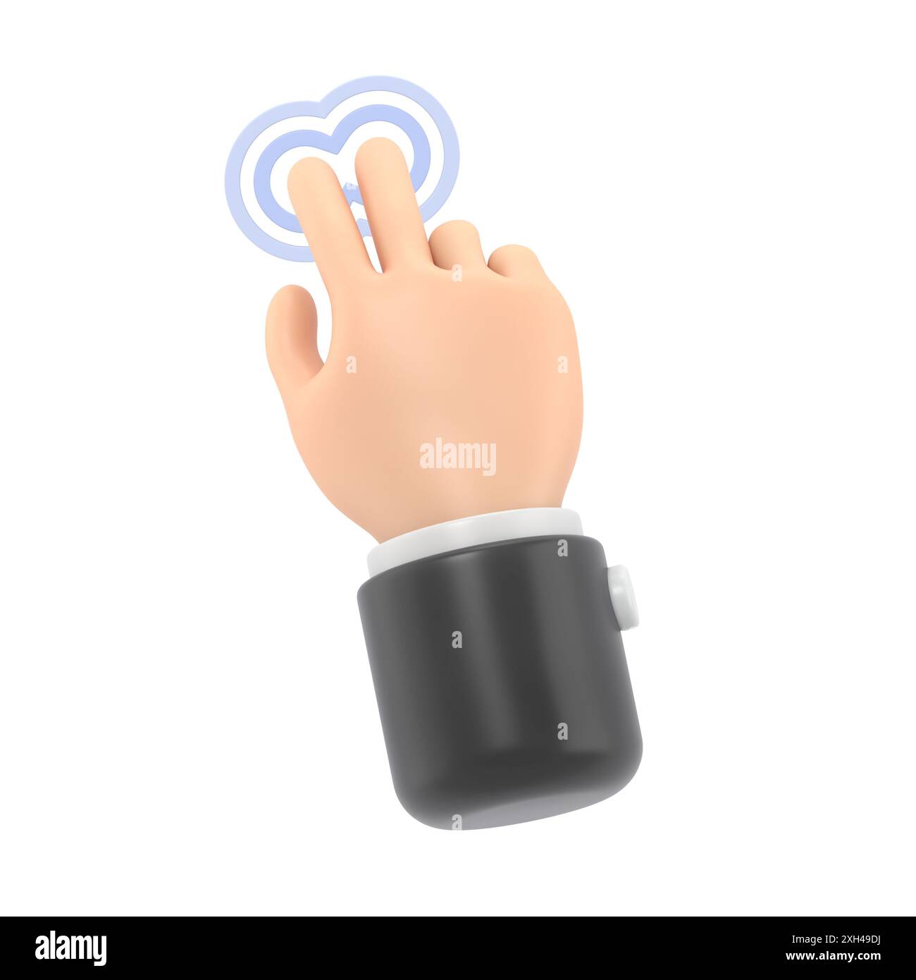 Cartoon Gesture Icon Mockup.Touchscreen gesture line icons.3D ...