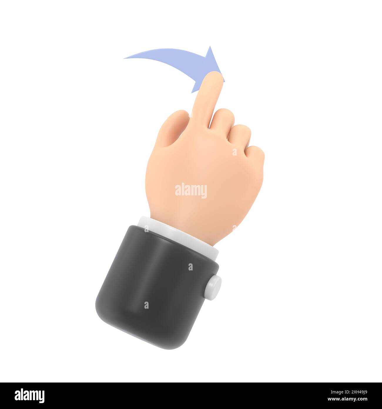Cartoon Gesture Icon Mockup.Touchscreen gesture line icons.3D ...