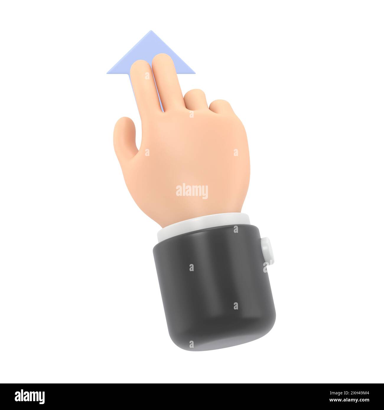 Cartoon Gesture Icon Mockup.Touchscreen gesture line icons.3D ...