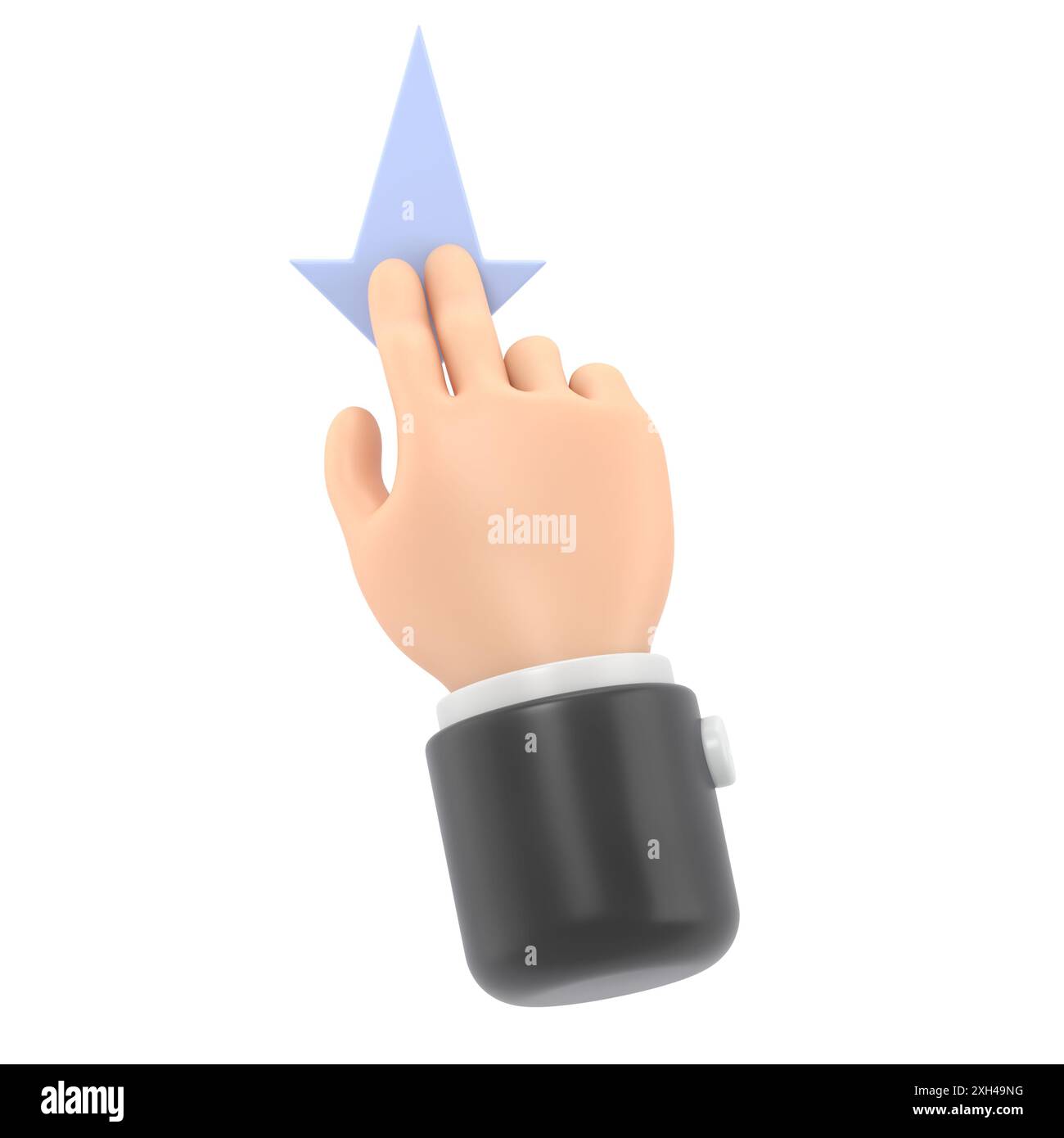 Cartoon Gesture Icon Mockup.Touchscreen gesture line icons.3D ...