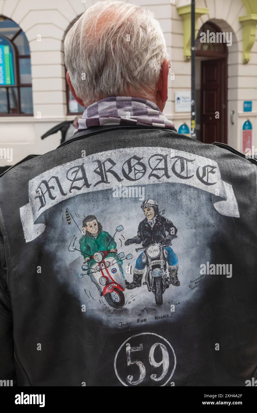 England, Kent, Margate, The Big 7 National Scooter Rally, Rear View of ...