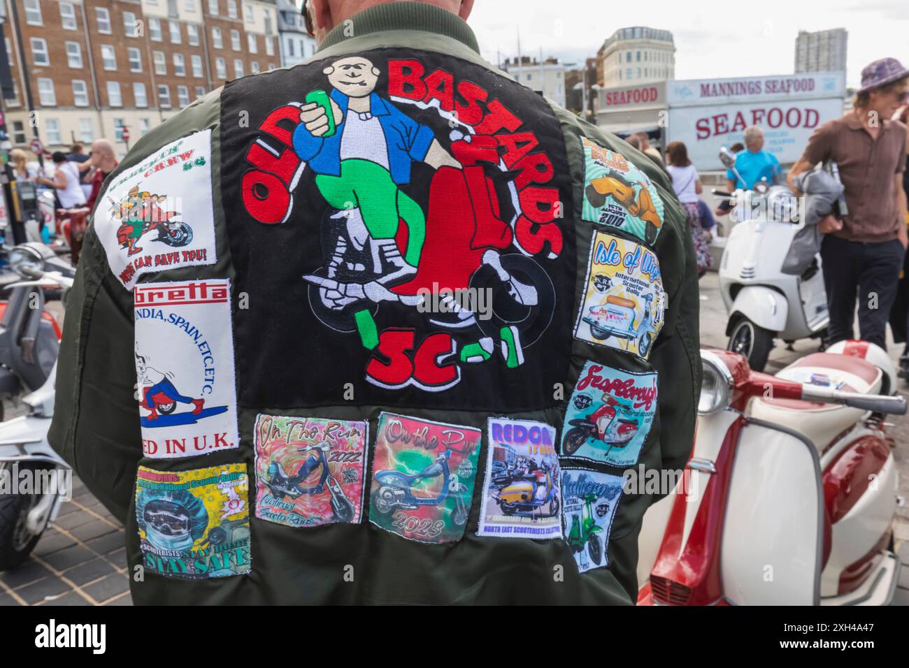 England, Kent, Margate, The Big 7 National Scooter Rally, Colourful ...