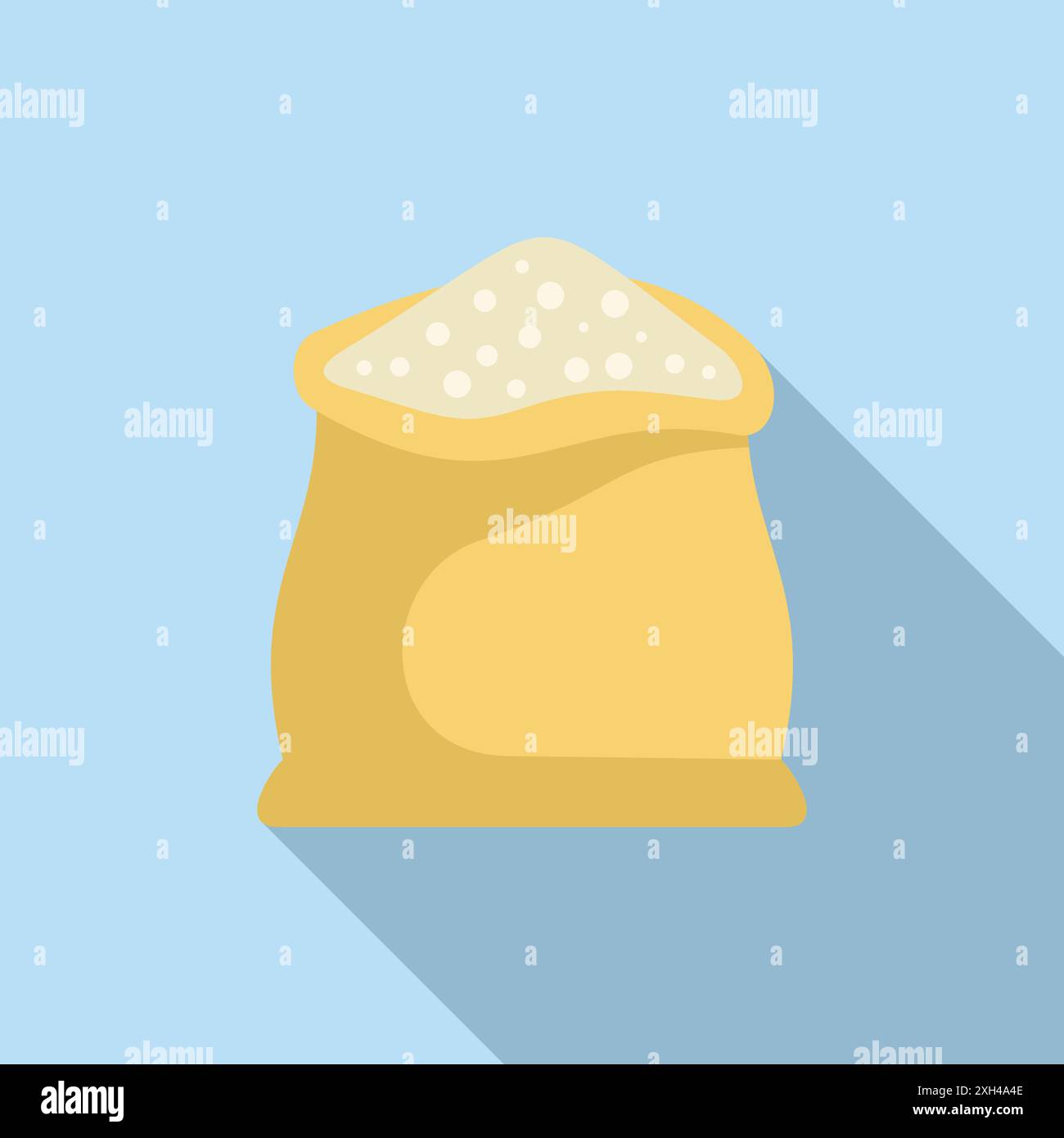 Overflowing sack of flour representing the global wheat supply chain ...