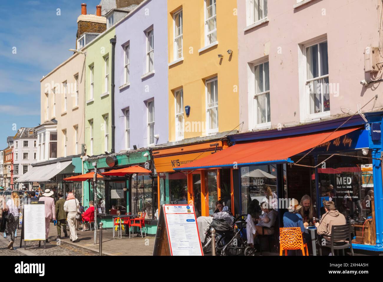 Colourful row of restaurants and bars hi-res stock photography and ...