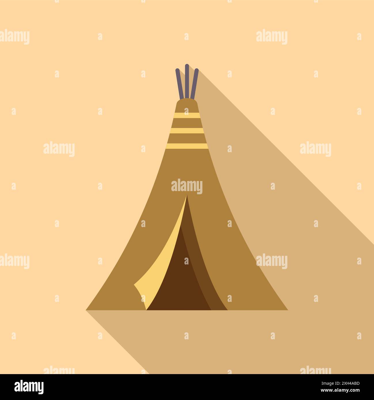Structure of a tipi Stock Vector Images - Alamy