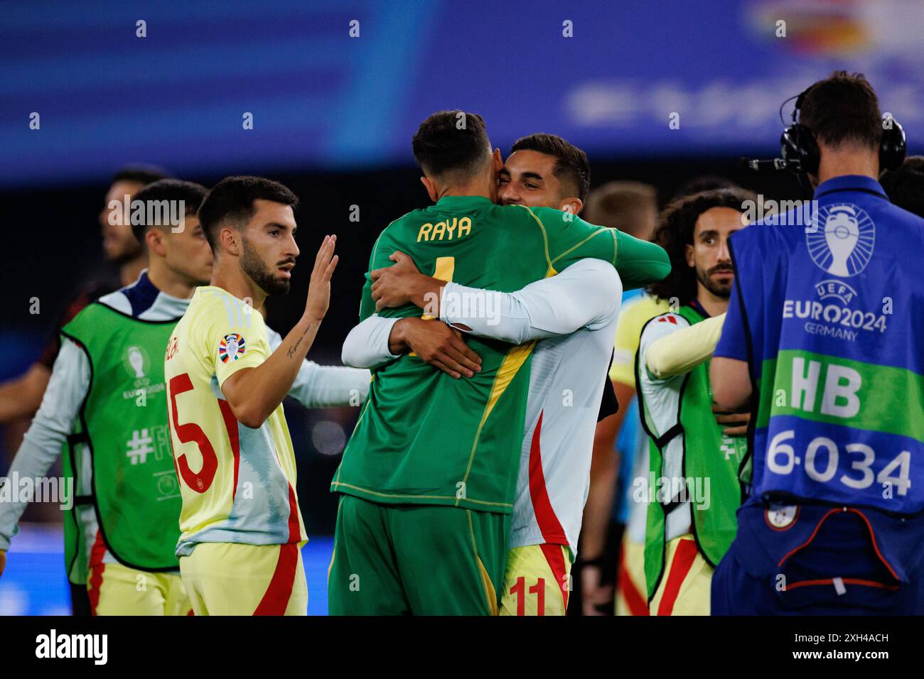 David Raya, Ferran Torres seen during UEFA Euro 2024 game between ...