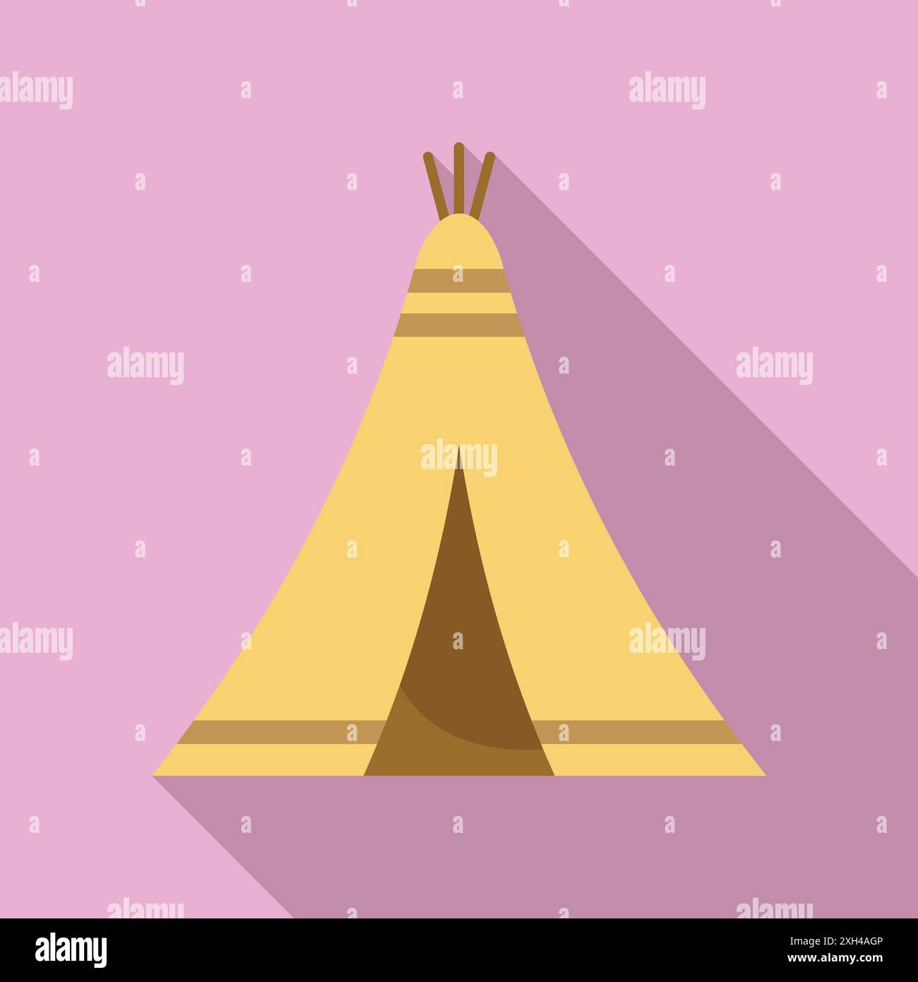 Simple illustration of a teepee, representing native american culture ...