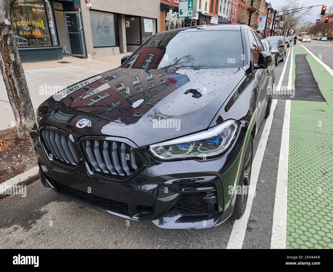New York City, USA - March 10, 2024: BMW X6 car black color outside ...