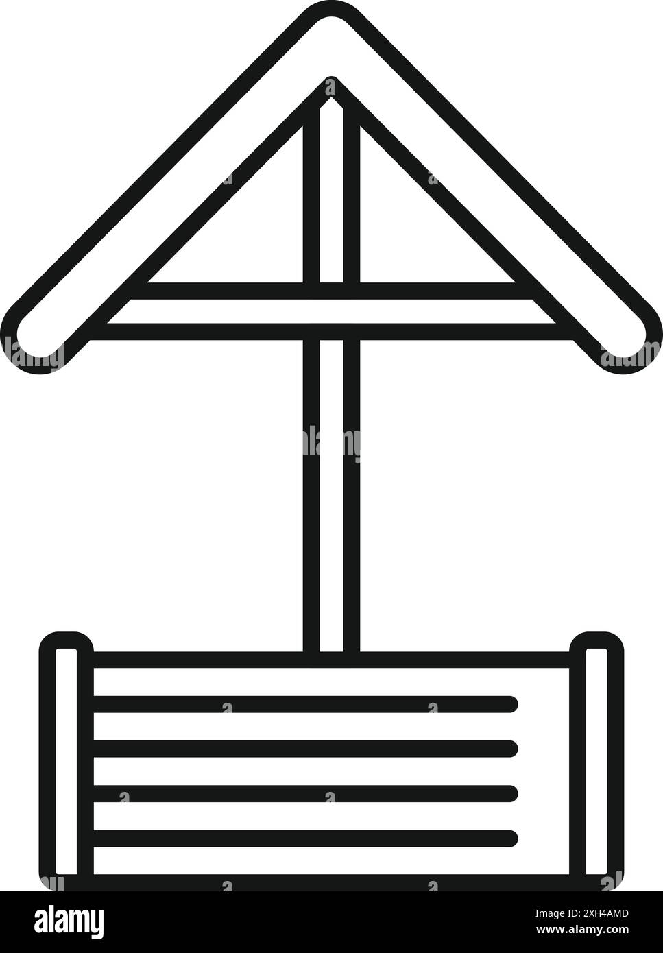 This black and white icon of a water well is perfect for projects ...