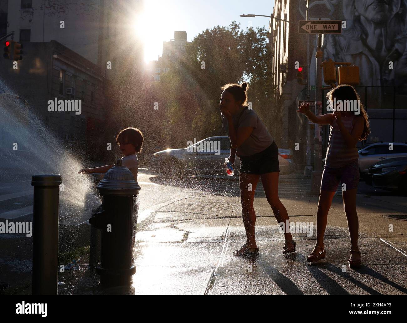 Open fire hydrant children hi-res stock photography and images - Alamy
