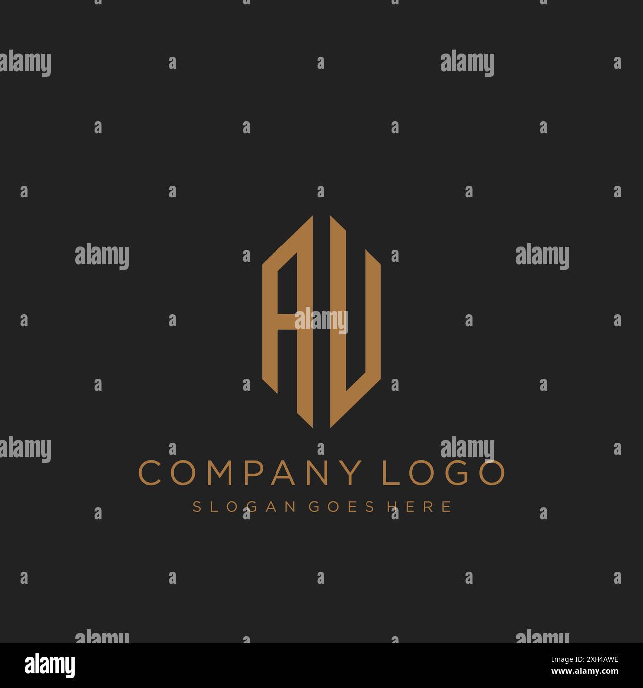 Au letter logo hi-res stock photography and images - Alamy