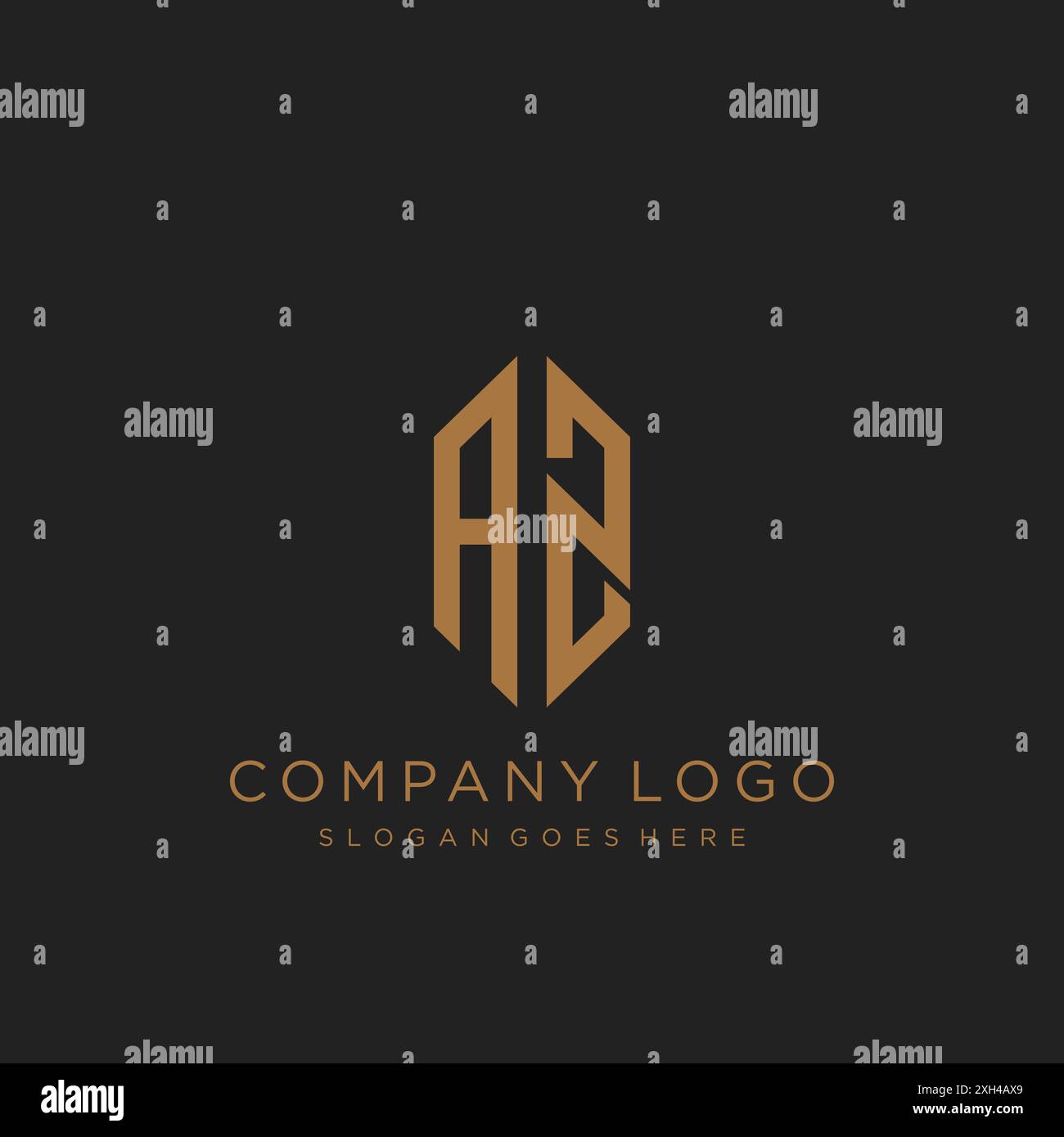 Az logo design hi-res stock photography and images - Alamy