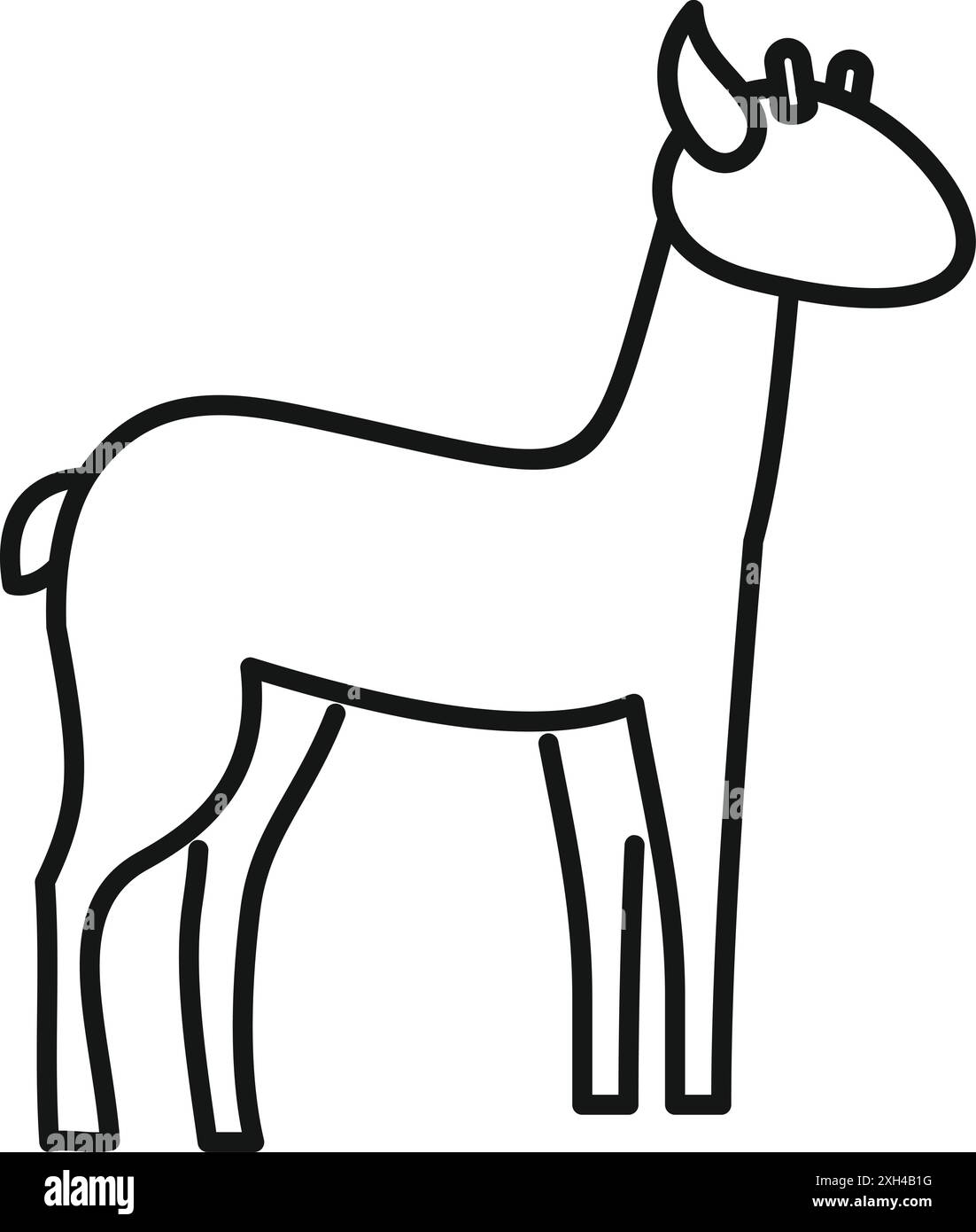 Side view of goat Stock Vector Images - Alamy