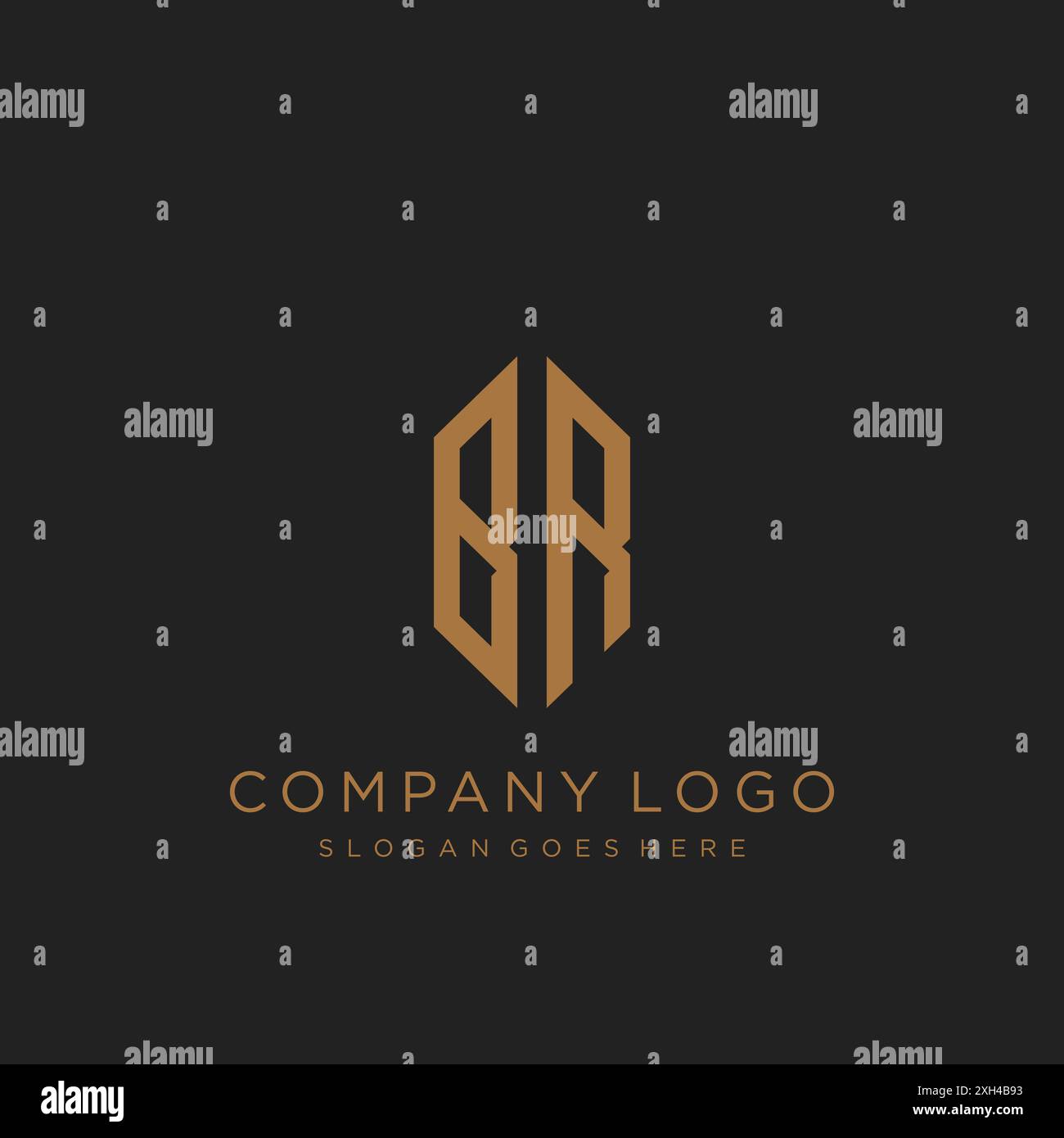 Br logo concept design hi-res stock photography and images - Alamy